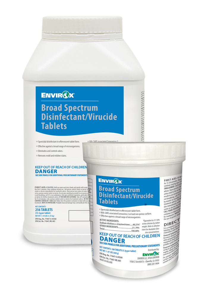 Envirox - Broad Spectrum Disinfectant/Virucide Tablets – PC Janitorial ...